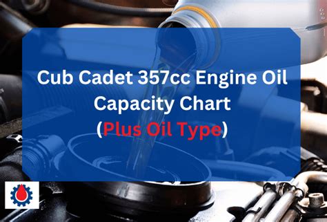 Cub Cadet 357cc Engine Oil Capacity Chart And Oil Type Engine Oil Journal