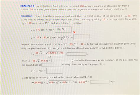 solved example 6 ﻿a projectile is fired with muzzle speed