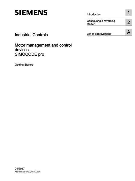 PDF Getting Started SIMOCODE Pro Ucc Colorado Eduucc Colorado Edu Siemens Getting Started