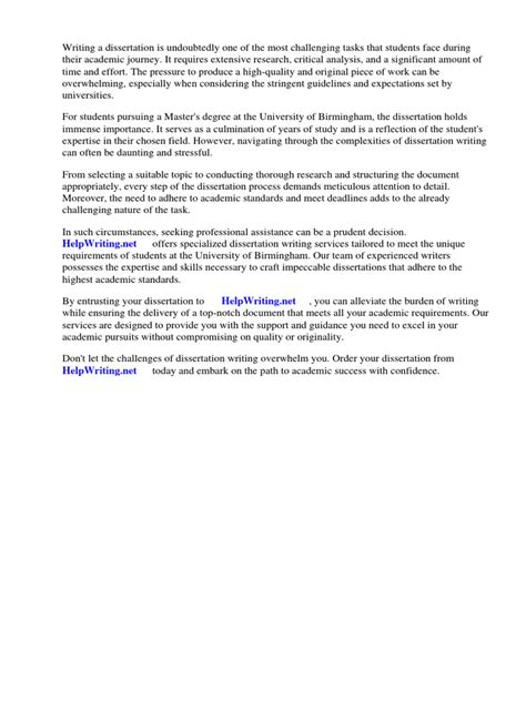 Ma Dissertation University Of Birmingham Pdf Thesis