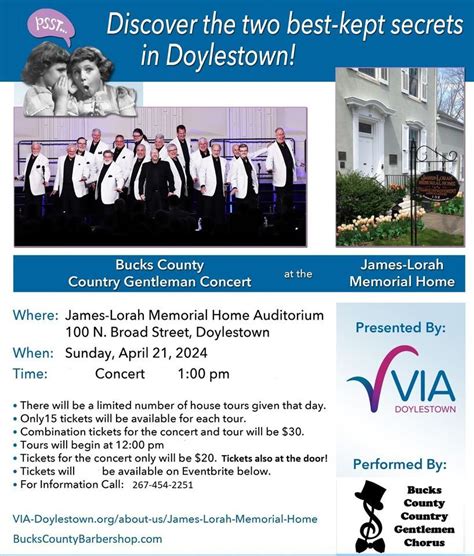 Bucks County Country Gentlemen Concert James Lorah House Doylestown