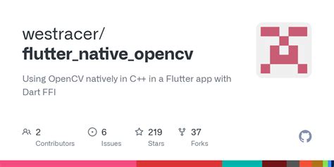 GitHub Westracer Flutter Native Opencv Using OpenCV Natively In C In A Flutter App With