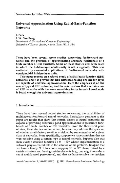 Universal Approximation Using Radial Basis Function Networks