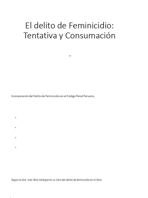 7 El Delito De Feminicidio Pdf Intención Derecho Penal Derecho