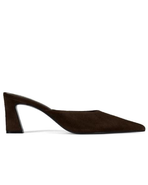 Jeffrey Campbell Unamused Block Heel Pointed Toe Mules In Black Lyst