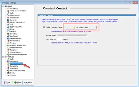 Setting Up Constant Contact Integration