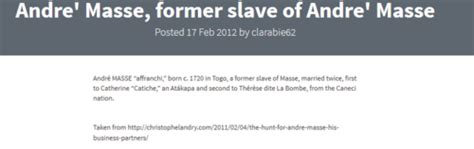 Andre Masse Former Slave Of Andre Masse