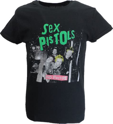 Mens Black Official Sex Pistols Band Pic T Shirt Mazeys Uk
