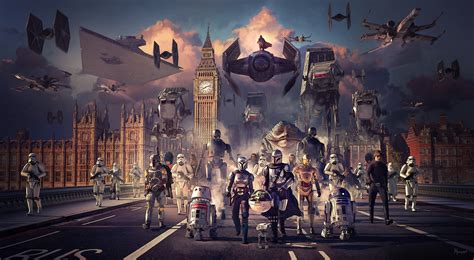 4k Star Wars Character In London Illustration Wallpaper Hd Artist 4k