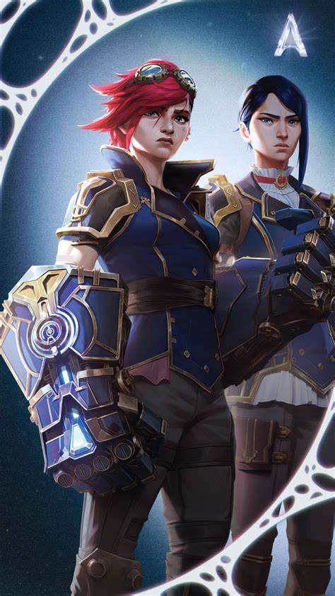 Vi And Caitlin Wallpaper Mobile Arcane Jinx And Vi Arcane Wallpaper