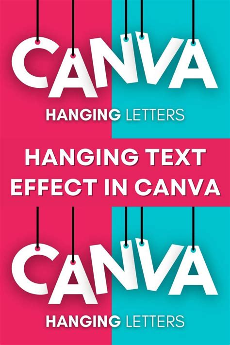 hanging text effect in canva canvas learning canva tutorial canvas