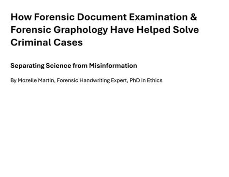 Forensic Document Examination And Forensic Graphology Slidesharepdf