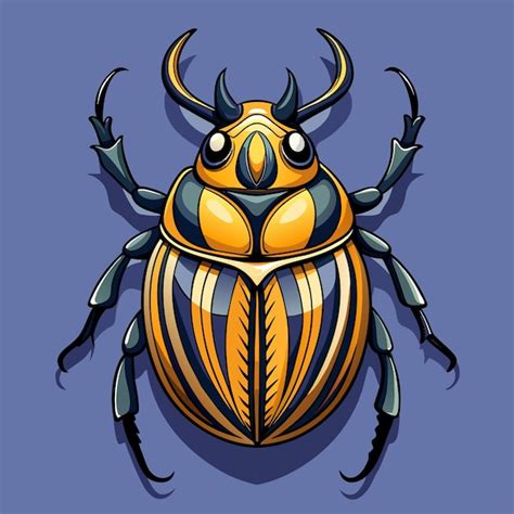 Premium Vector Beetle Character Design For Social Media Avatars