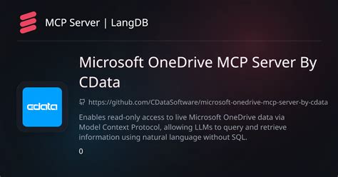 microsoft onedrive mcp server by cdata langdb
