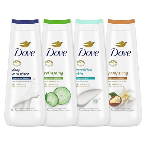 Dove Body Wash Deep Moisture Sensitive Skin Cucumber And