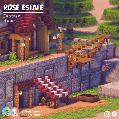Rose Estate Fantasy House 2d Guide Sheranom Cute Minecraft Houses