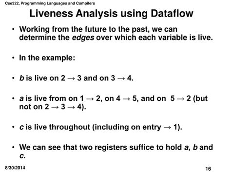 Ppt Liveness Analysis And Control Flow Graphs In Compiler Design