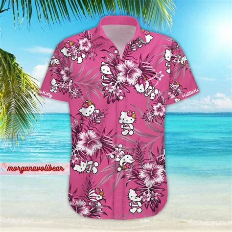 Kitty Hawaiian Shirt Hello Kitty Shirt Hawaii Shirt Women Etsy