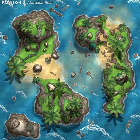 Two Islands Fantasy Map Dnd World Map Dungeon Maps
