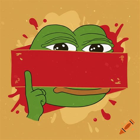 A Cartoon Character In The Style Of Pepe The Frog Split Vertically