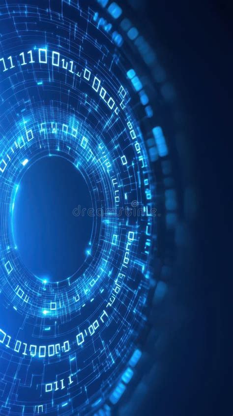 An Intricate Digital Vortex Of Binary Code And Glowing Blue Light