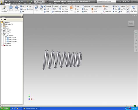 Variable Pitch Helical Coil Autodesk Community