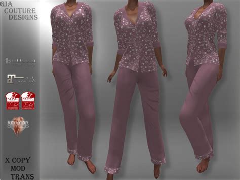 Second Life Marketplace Gcd Jalysa Silk Pajamas Pink