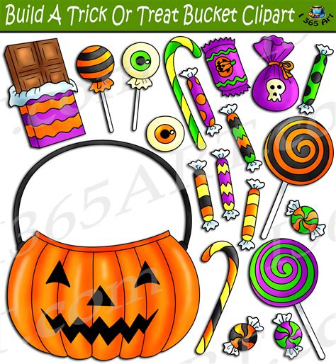 Build A Trick Or Treat Clipart Graphics Commercial Download