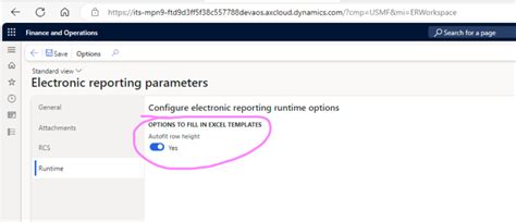 D365fo Electronic Reporting Dynamic Height Auto Fit Height In Excel Rows With Wrap Text And