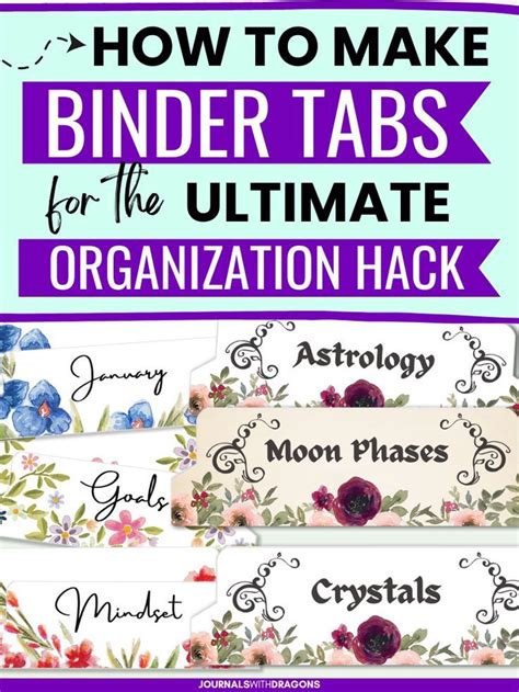 The Ultimate Guide To Make Binder Tabs For The Ultimate Organization
