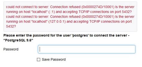 Windows 10 Connection To Postgresql Failed Stack Overflow