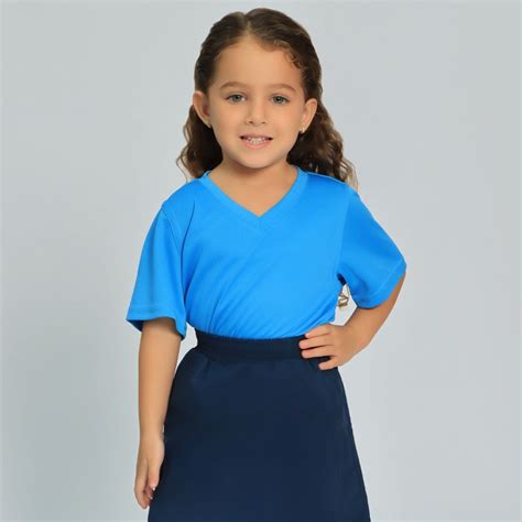 Esc Nina Camiseta Cv Mc Celeste T 10