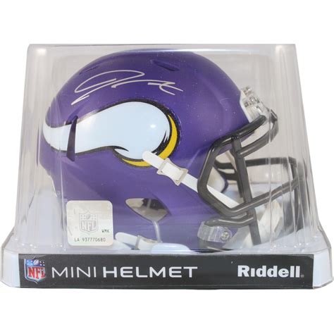Jordan Addison Autographed Minnesota Vikings Mini Helmet Beckett