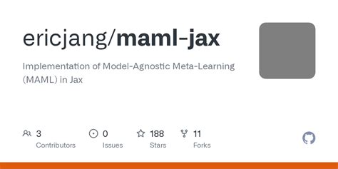 Github Ericjangmaml Jax Implementation Of Model Agnostic Meta Learning Maml In Jax