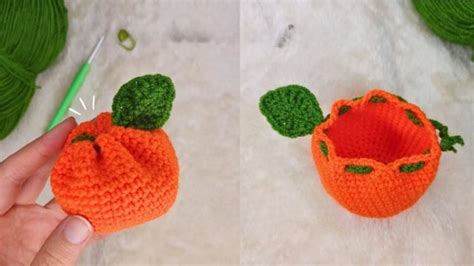 How To Crochet Orange Drawstring Pouch With No Magic Ring Red Agape Blog