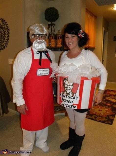 Colonel Sanders And His Bucket Of Chicken Halloween Costume Diy Kfc