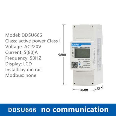 （in Stock）chnt Chint Ddsu666 Dtsu666 Single Phase Din Rail 80a 1 5 6 A