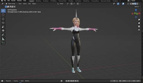 Gwen Stacy Spiderwomen Game Ready 3d Model Low Poly 3d Model 3d