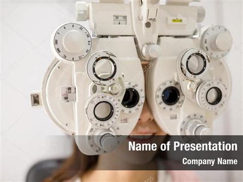 Ophthalmology Eye Woman Doing Powerpoint Template Ophthalmology Eye