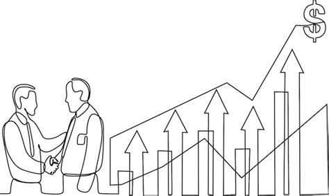 Premium Vector Continuous Line Drawing Businessman Consider Graph And Chart Make Financial