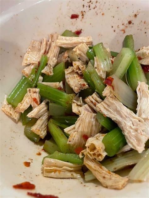 Healthy Chinese Salad With Bean Curd Stick And Celery