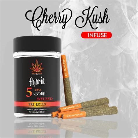 Cherry Kush Thca Diamond Infused Mini Pre Rolls 5 Pack 25g