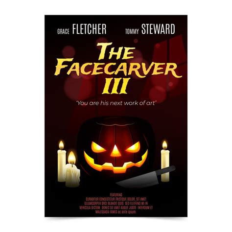 Free Vector Realistic Horror Movie Poster Template
