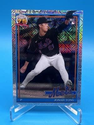 Jonah Tong 2026 Topps Series 1 91c 34 Silver Pack Mojo Rc Rookie Mets