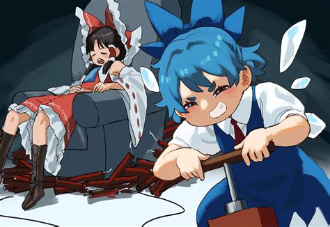 Hakurei Reimu And Cirno Touhou And 1 More Drawn By Tucktuck23978434