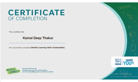 Sustainability Certification Nestléindia Professionalgrowth Lifelonglearning Grateful