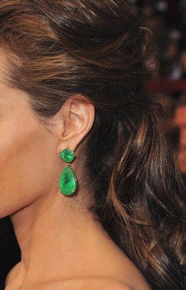 Luxury Green Formal Earrings Luxury Emerald Earrings Large Emerald