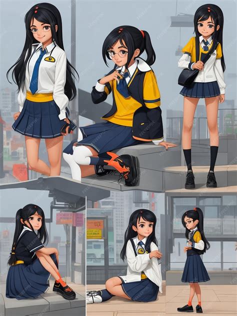 Premium Ai Image School Girl