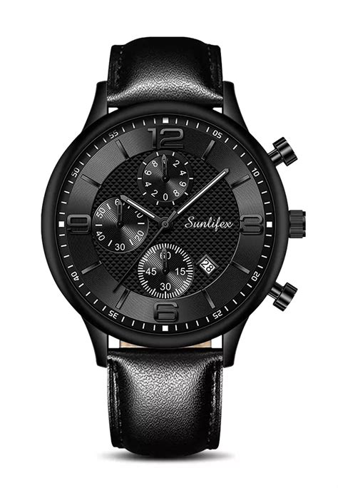 Jual Sunlifex Jam Tangan Pria Kalender Kuarsa Bisnis Klasik Anti Air Tali Kulit Jam Tangan Cowok