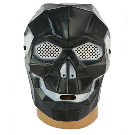 Маска Кіборг череп чорний купити Маски латексні Маски персонажів в Києві й Україні Маска